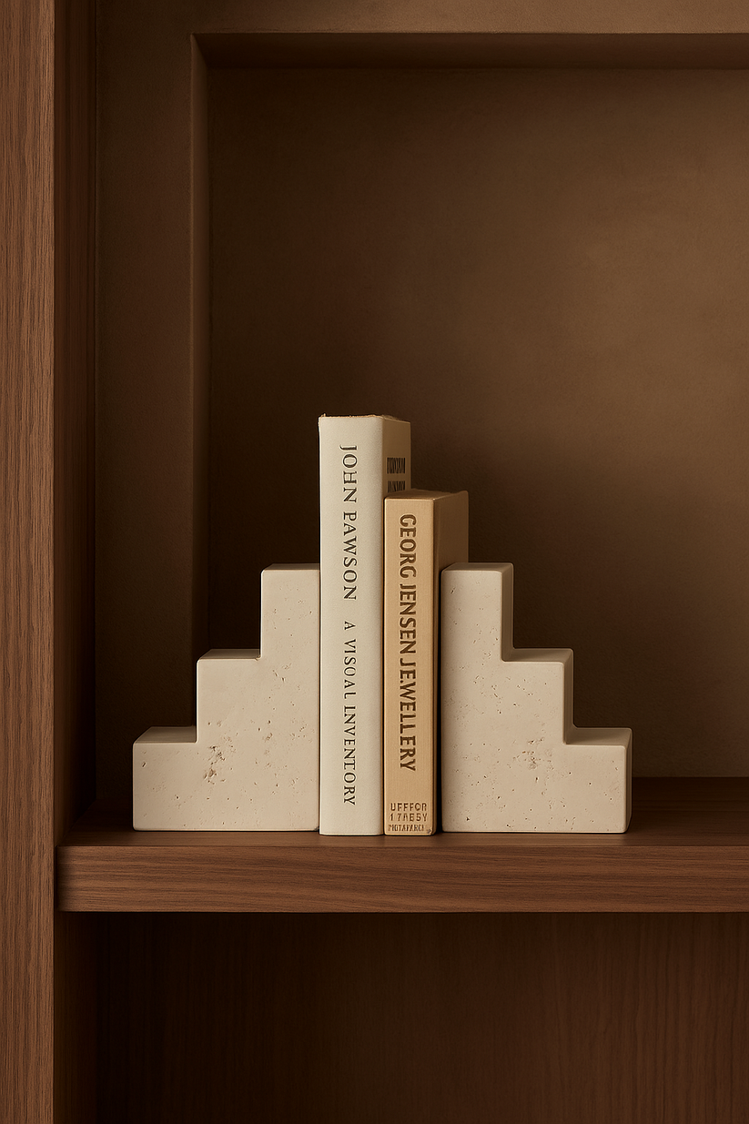 Travertine Stair Bookend – Objects & Heritage
